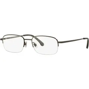 Brooks Brothers 52mm Rectangle Optical Glasses - Grey