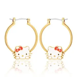 HELLO KITTY Face Hoop Earrings
