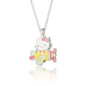 HELLO KITTY Silver Plated Necklace - White