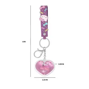 HELLO KITTY Acrylic Liquid Heart Keychain