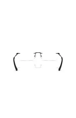 ARNETTE 58mm Rectangle Rimless Optical Glasses - Black