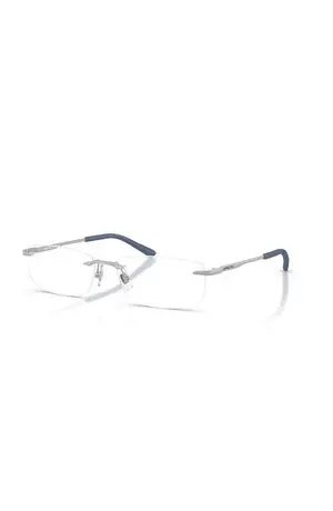 ARNETTE 58mm Rectangle Rimless Optical Glasses Silver