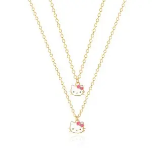 HELLO KITTY Duo Necklace Set - Gold