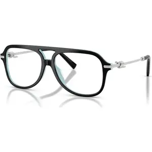 Tiffany & Co. 54mm Pilot Eyeglasses - Black