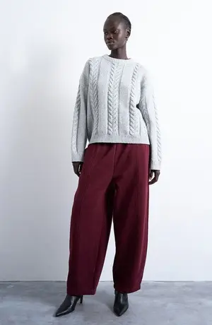Topshop Cable Stitch Wide Rib Sweater