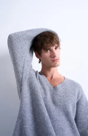 Topman Oversized V-neck Sweater