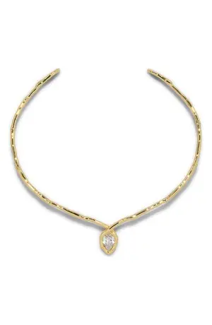 Alexis Bittar Astrales Pear-cut Zirconia Collar Necklace - Stones