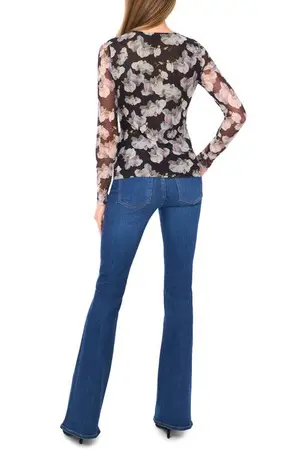 Ted Baker London Floral Mesh Top