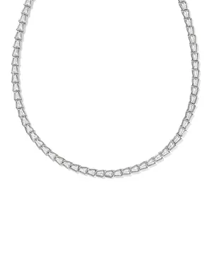 Kendra Scott Bella Crystal Tennis Necklace - Silver