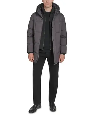 Andrew Marc Millstream Tech Down Parka Jacket - Charcoal