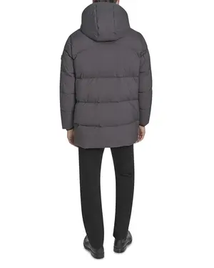 Andrew Marc Millstream Tech Down Parka Jacket - Charcoal