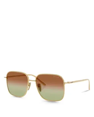 Prada Square Sunglasses, 57mm - Gold