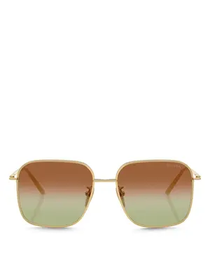 Prada Square Sunglasses, 57mm - Gold