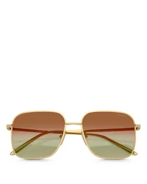 Prada Square Sunglasses, 57mm - Gold