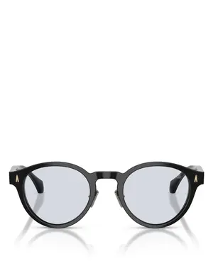 Moncler Ember Round Frame Sunglasses - Shiny Black