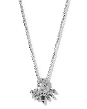 Nadri Stellar Half Halo Necklace - Silver
