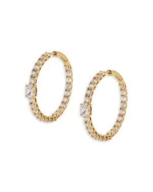 Nadri Stellar Hoop Earrings - Gold