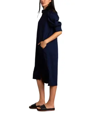 BILLY T Puff Sleeve Dress - True Indigo