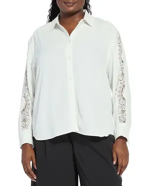 Lyssé Natasha Lace Trim Shirt