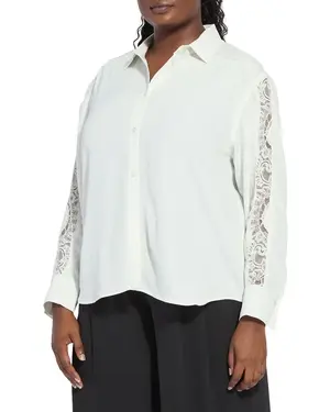 Lyssé Natasha Lace Trim Shirt