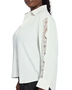 Lyssé Natasha Lace Trim Shirt