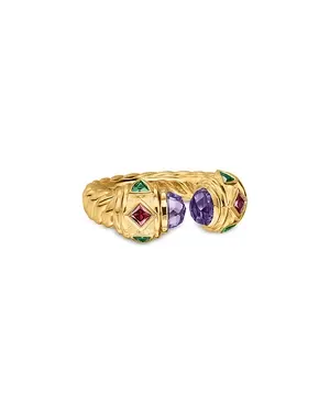 David Yurman Renaissance Ring With Gemstones - Gold