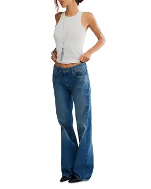 Free People West Coast High-rise Flare Jeans - Dodger