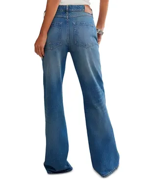 Free People West Coast High-rise Flare Jeans - Dodger