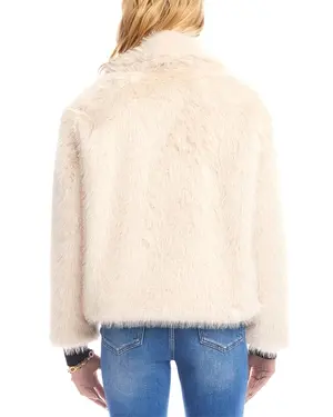 Karen Kane Cropped Faux Fur Jacket