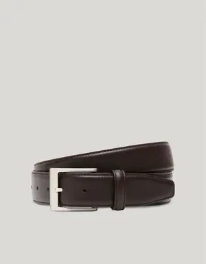 Canali Calfskin Leather Belt - Brown