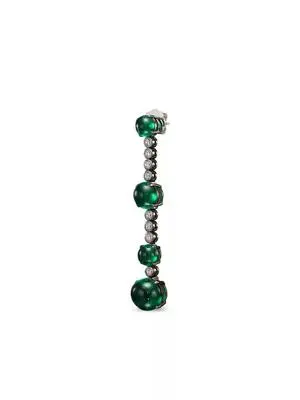 ANABELA CHAN 14k White Gold, Rhodium Vermeil, Emerald, And Diamond Earrings