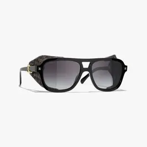 Chanel Pilot Sunglasses - Black