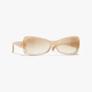 Chanel Butterfly Sunglasses - Beige