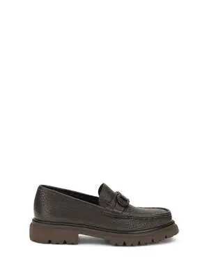 FERRAGAMO Gancini Loafers - Brown