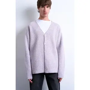 Topman Twist Yarn V-neck Cardigan