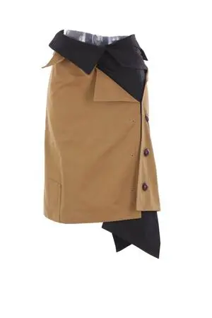AUGUST BARRON Deconstructed Trench Coat Pencil Skirt