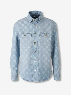 Casablanca Monogram Denim Jacket - Light Denim Blue