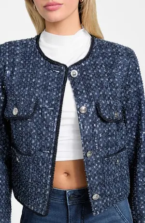 Guess Elisa Sequin Crop Jacket