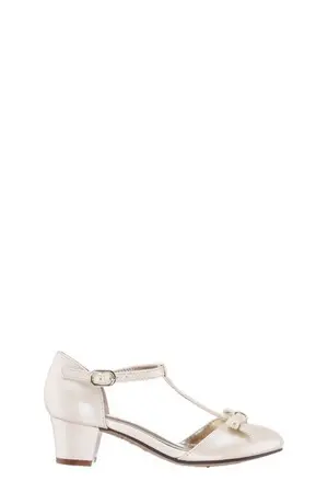 Nina Bow Detail T-strap Pumps