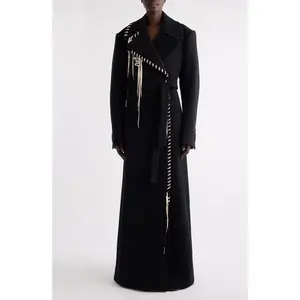 Dries Van Noten Rafaella Whipstitched Wool-blend Coat