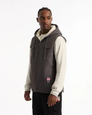 ECKO UNLTD. Shearling Vest - Magnet