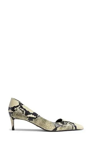 Khaite Jett Snakeskin Embossed Half D'orsay Pumps