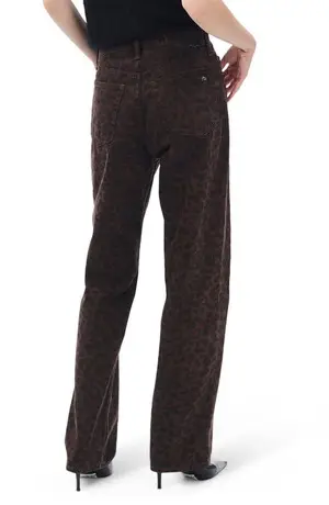 Rag & Bone Shea High-waist Straight-leg Jeans - Leopard