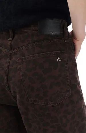Rag & Bone Shea High-waist Straight-leg Jeans - Leopard