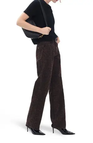 Rag & Bone Shea High-waist Straight-leg Jeans - Leopard