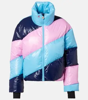 Perfect Moment Mojo Striped Down Ski Jacket Multicoloured