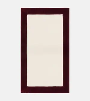 ONCE MILANO Velvet-trimmed Linen Tablecloth