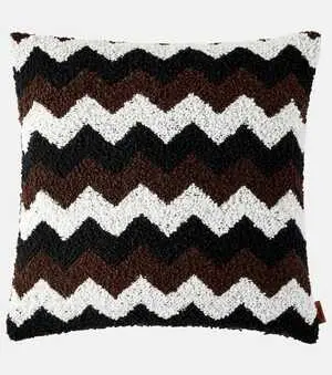 Missoni Riccio Zigzag Bouclé Cushion - Black