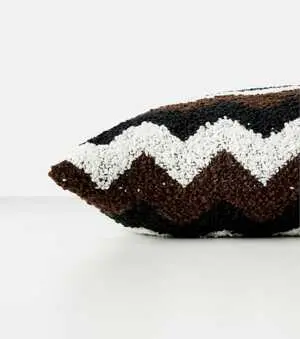 Missoni Riccio Zigzag Bouclé Cushion - Black