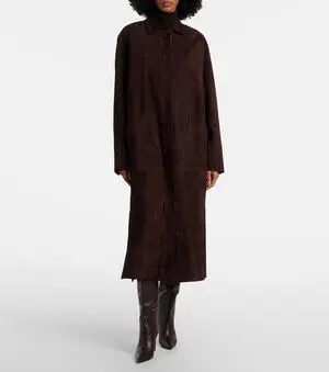 Stouls Suede Coat - Brown